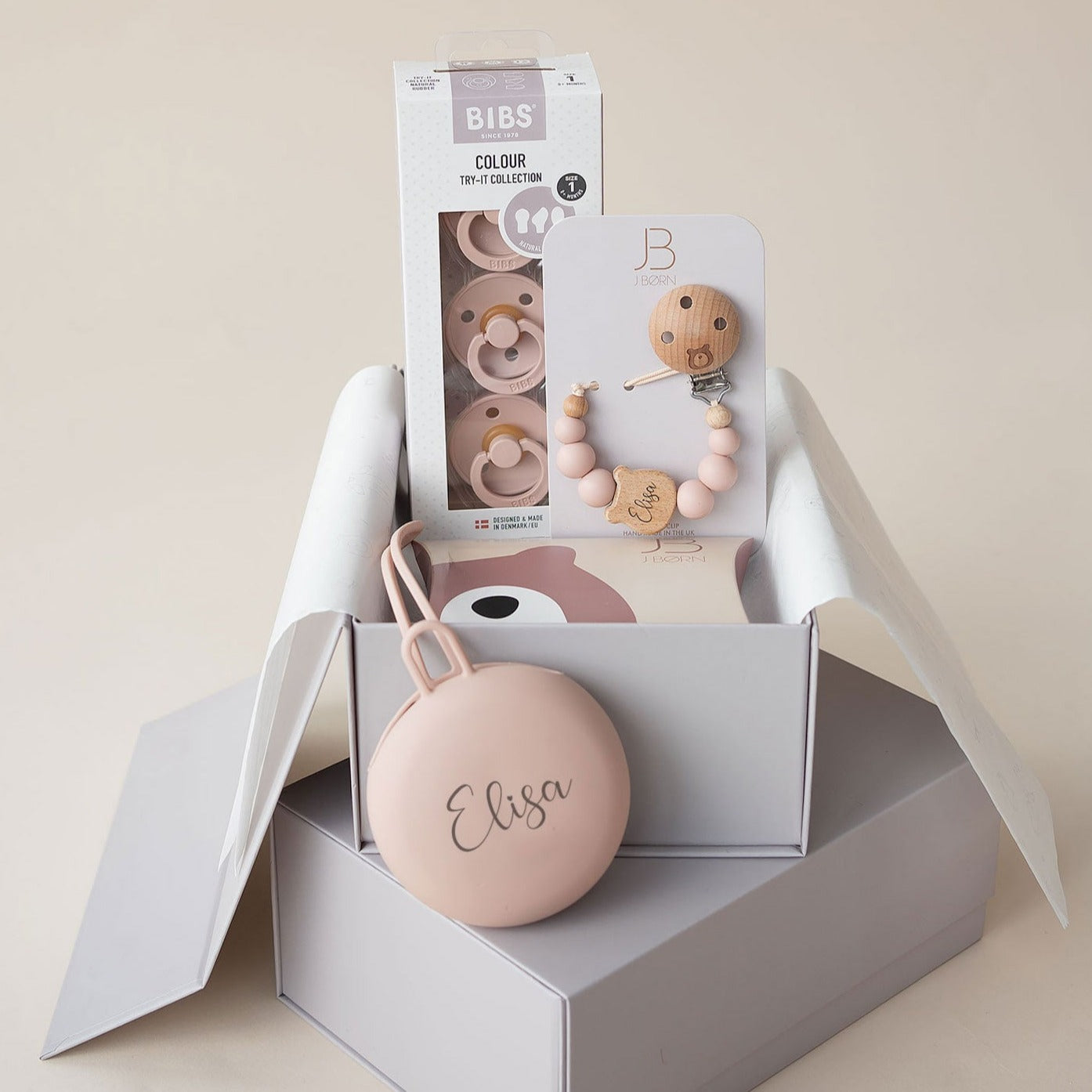 JBØRN x BIBS Baby Gift Set | Baby's First Pacifier Pack & Holders Set